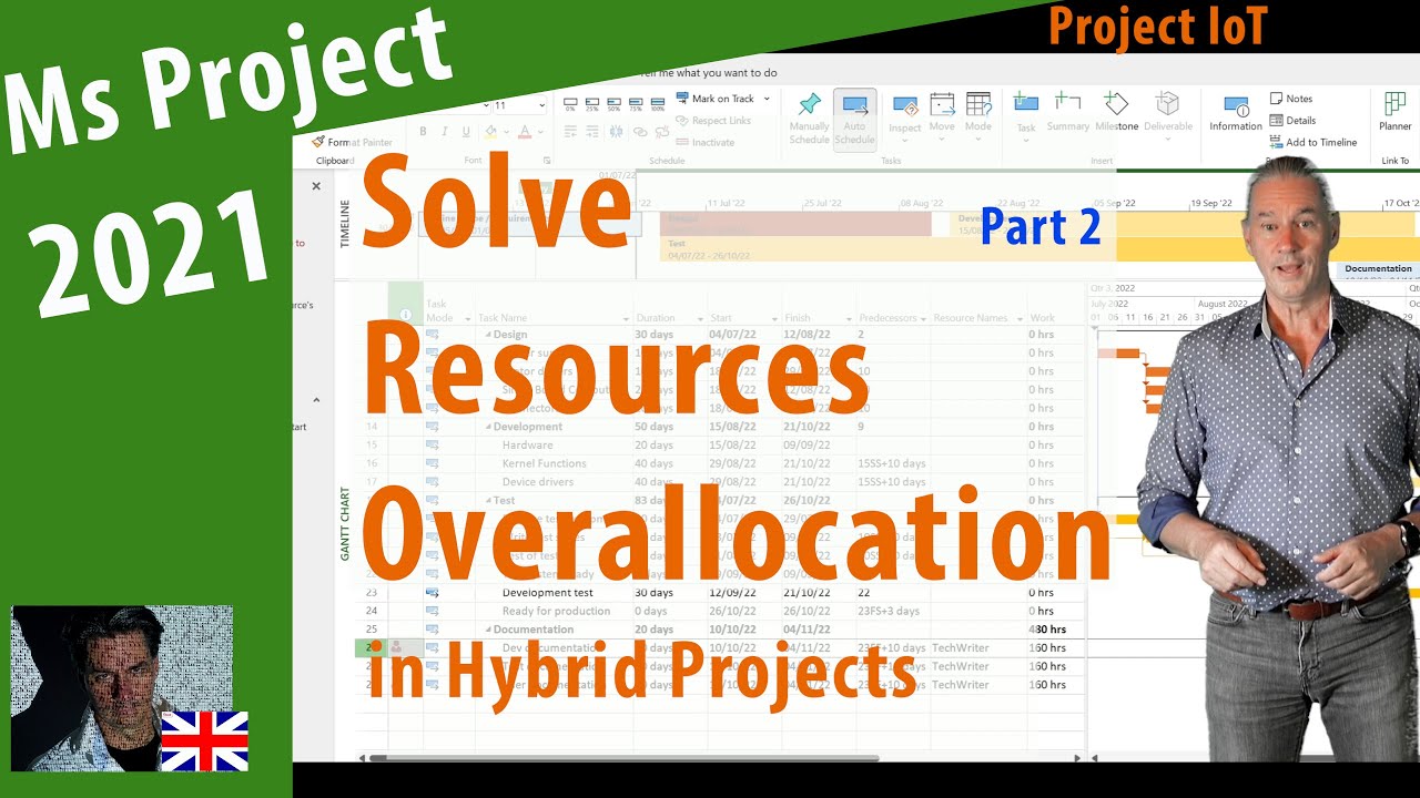 #2.4 MS Project 2021 Solve Resources Overallocations Part 2 - YouTube