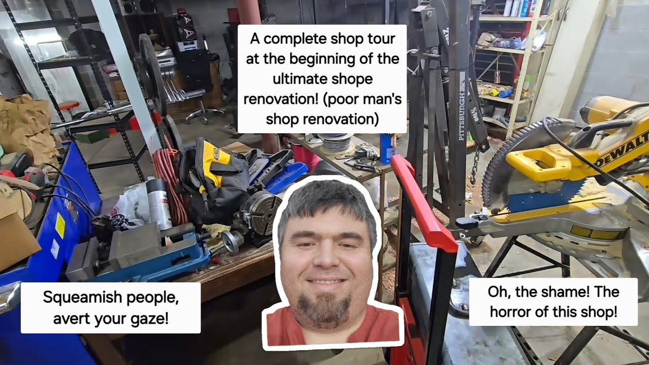 A look at a super messy shop at the beginning of a complete shop ...