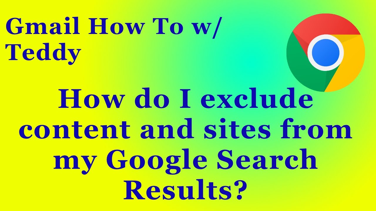 How do I exclude a specific site from my Google Search Results? - YouTube