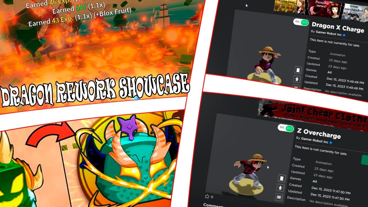 DRAGON REWORK SHOWCASE | Blox Fruit | Roblox 2024 - YouTube