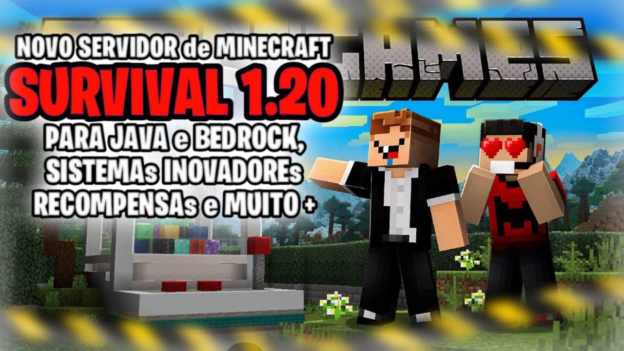NOVO SERVIDOR de SURVIVAL1.20 ONLINE para MINECRAFT JAVA e BEDROCK (ITENs e MUNDOs ...