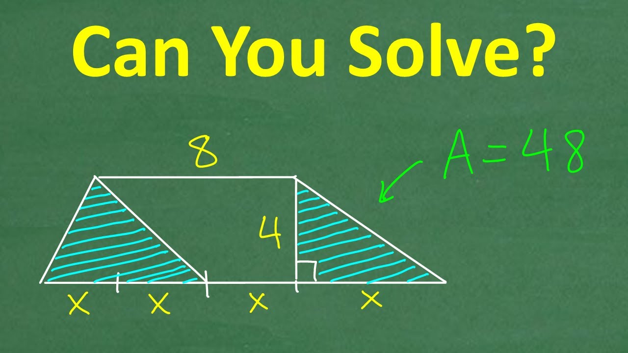 Can You Solve This Tricky Shaded Region Problem in a Trapezoid? - YouTube