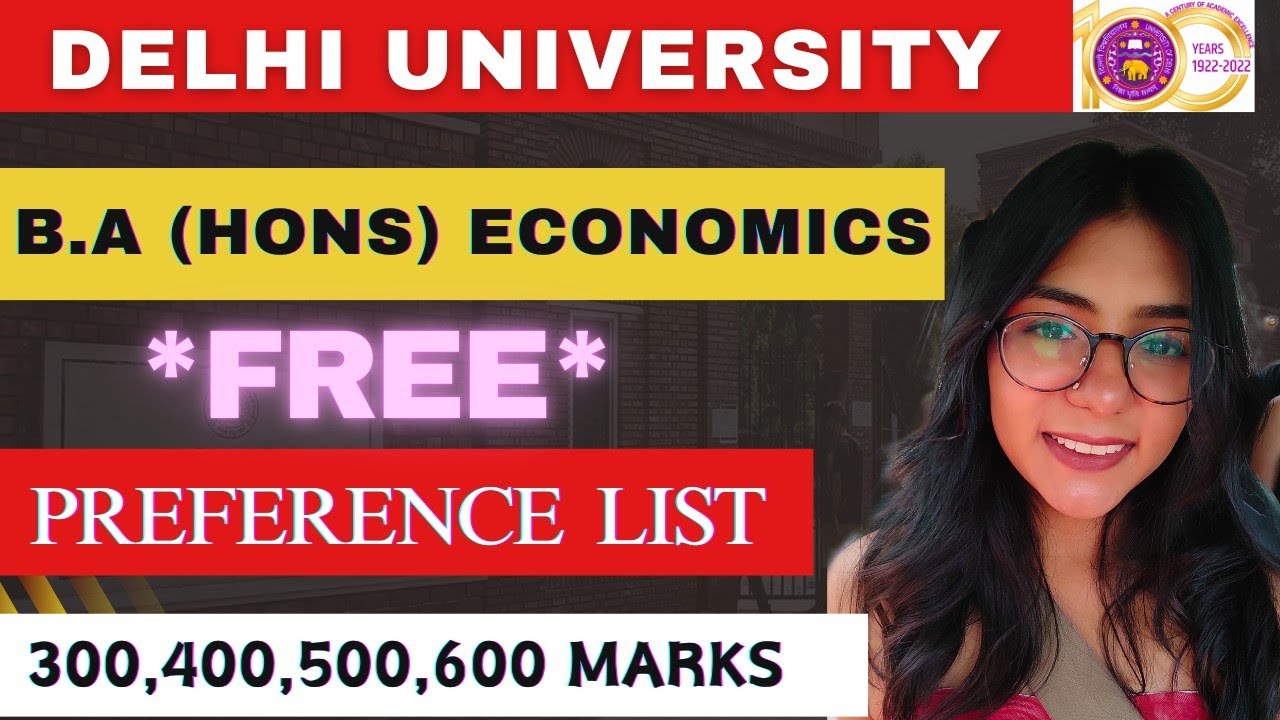 BA (hons) Economics best preference list 💯 | *Detailed & Free ...