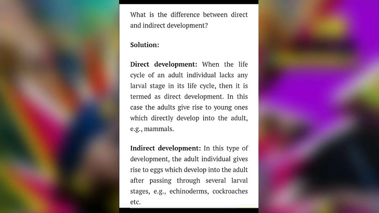 SHORT NOTES FOR NEET PREPARATION -- DIRECT -INDirect DEVELOPMENT - YouTube