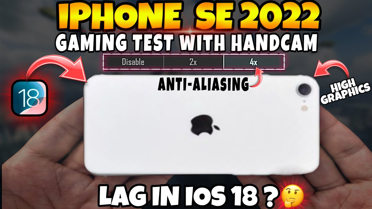 iPhone SE 3 Gaming Test in ios 18 with Handcam | iPhone SE 2022 PUBG ...