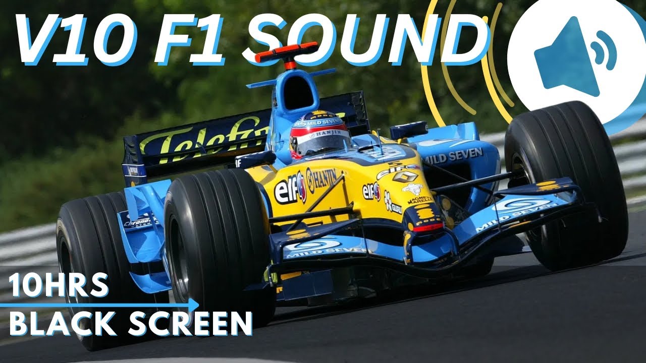 Renault R25 F1 V10 Onboard Engine Sound @ Race Track | 10hrs Black ...
