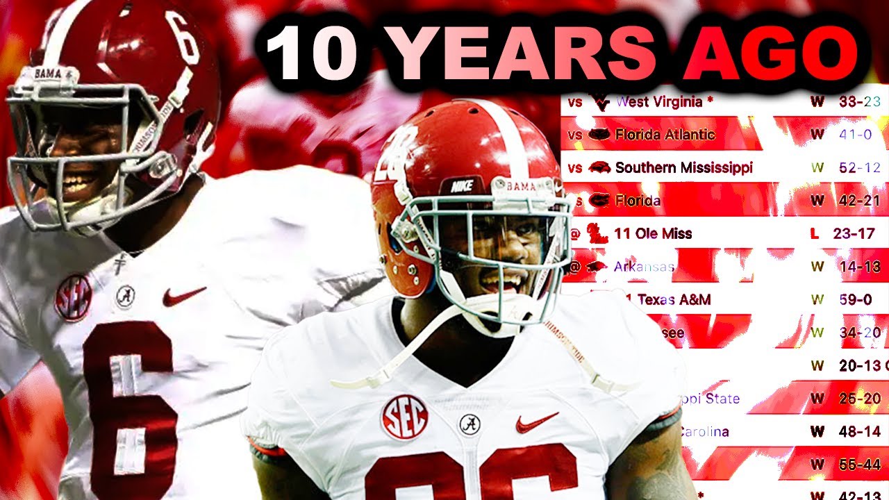 What Did ALABAMA FOOTBALL Look Like 10 Years Ago...? - YouTube