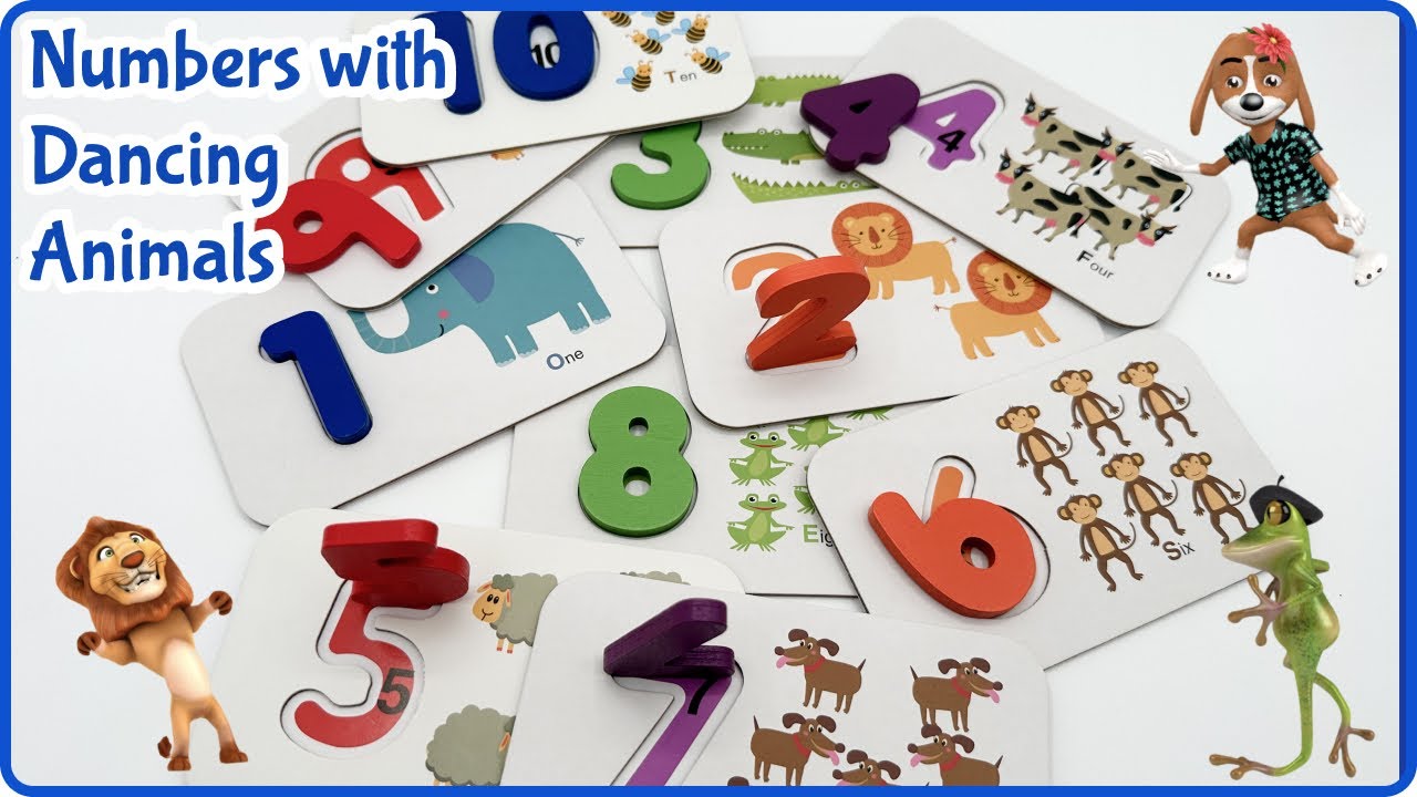 Best Video for Learning Numbers 1 - 10 With Dancing Animals -Toddler ...
