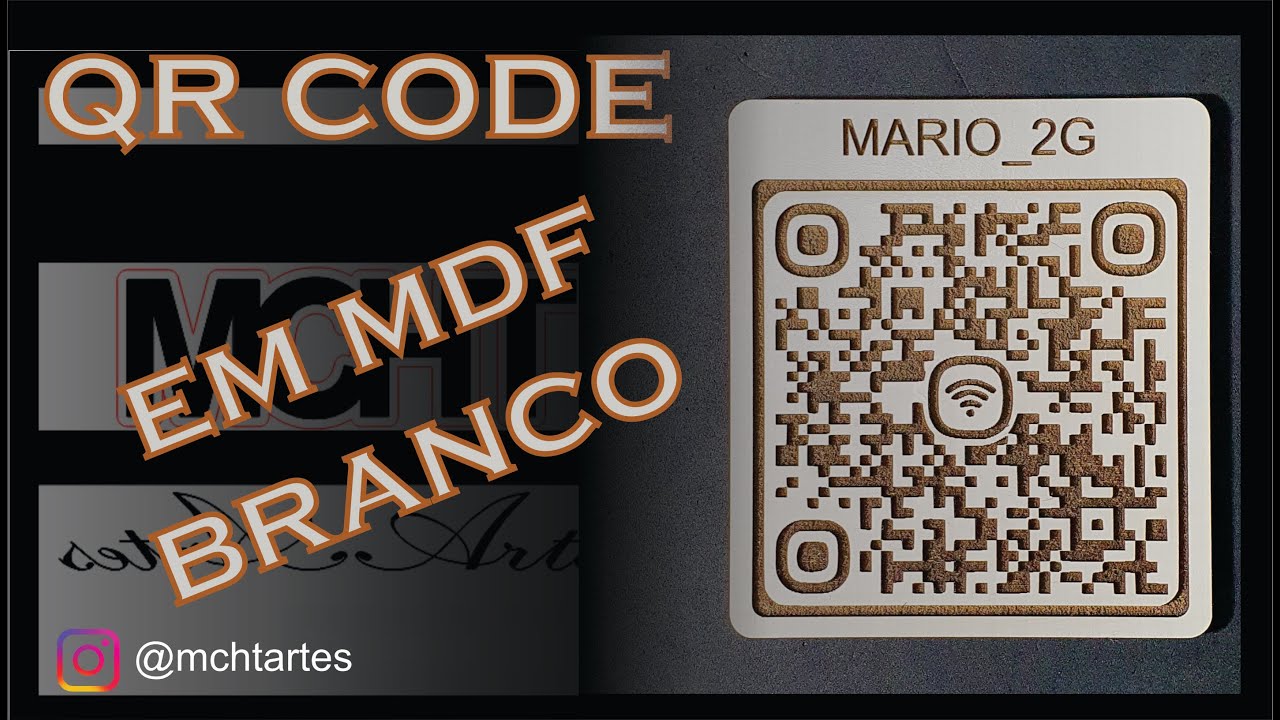 Gravação de QR code em MDF Branco - CNC Laser CO2 - YouTube