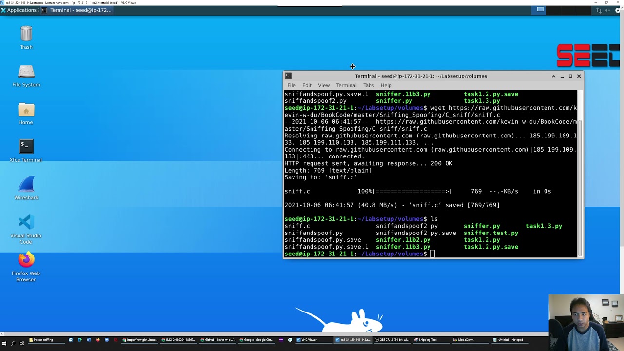 Sniffer program with C. - YouTube