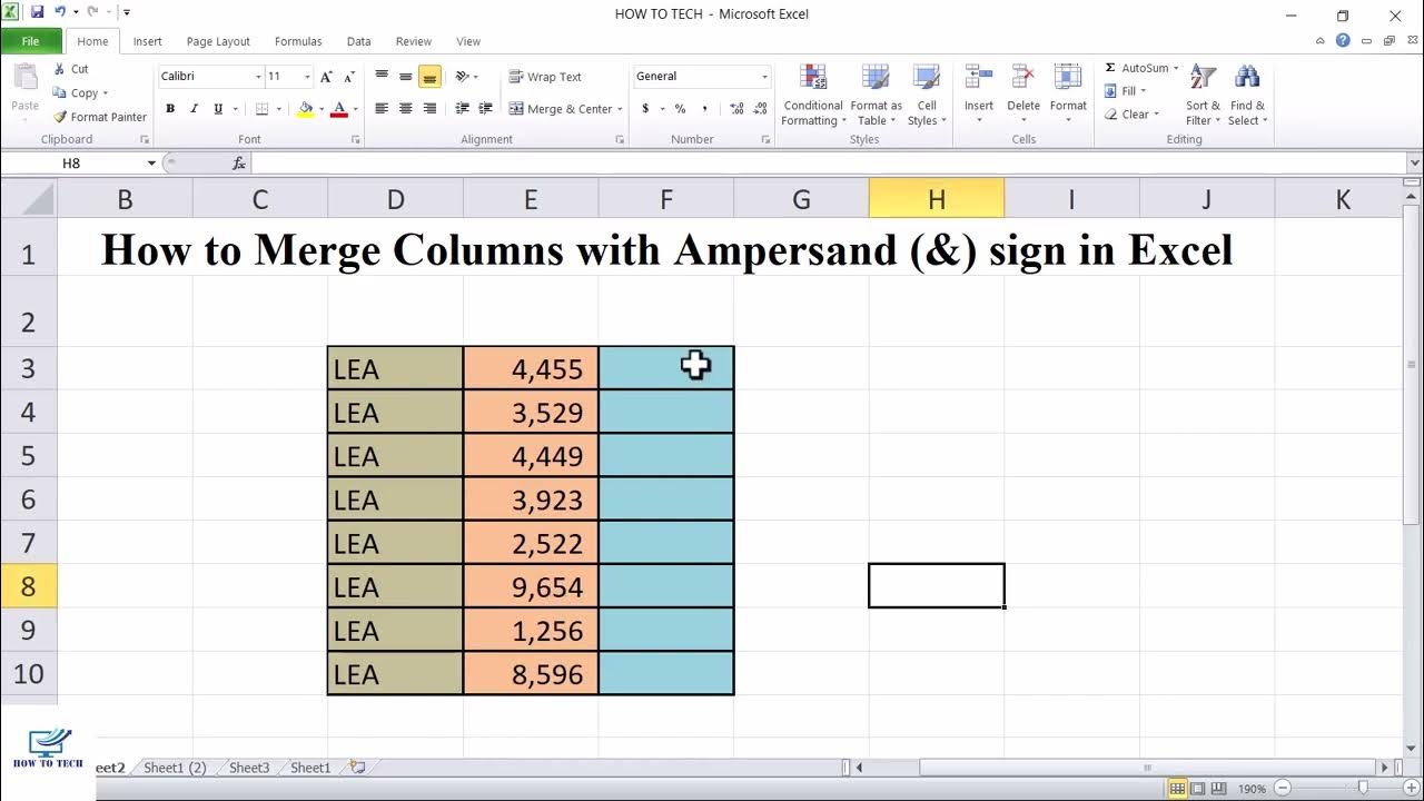 How to Merge Columns with Ampersand & sign in Excel - YouTube