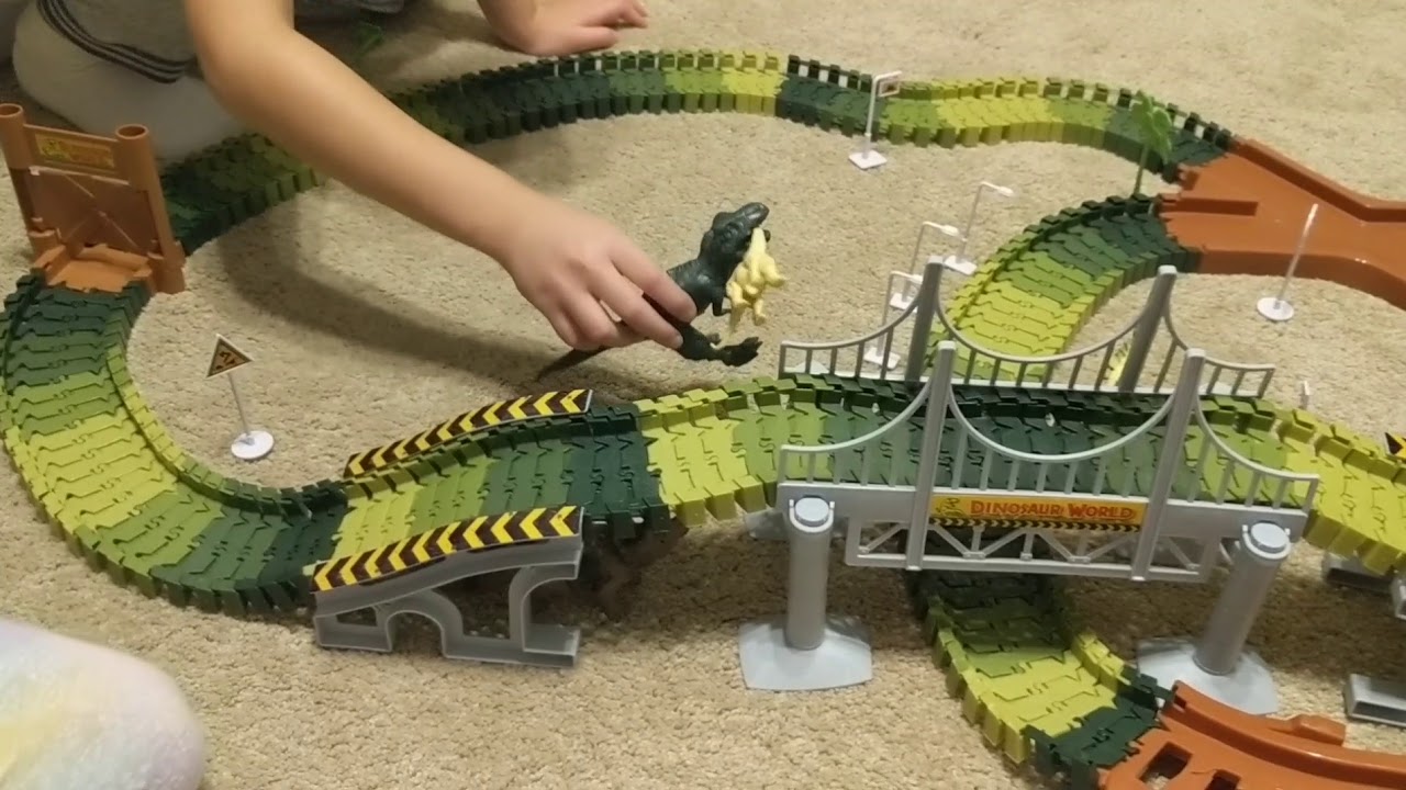 Dinosaur Track! Create A Dinosaur World Road! Toys Review! - YouTube