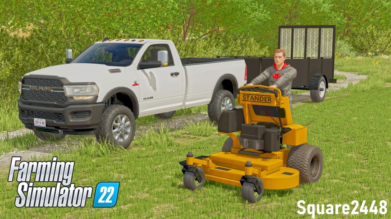 LAWN CARE WITH NEW WRIGHT MOWER! | ROLEPLAY | FARMING SIMULATOR 22 ...