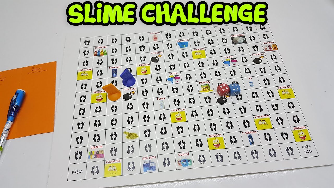 Zar Attık Malzeme Kaptık Slime Challenge Yaptık - Eğlenceli Slime ...