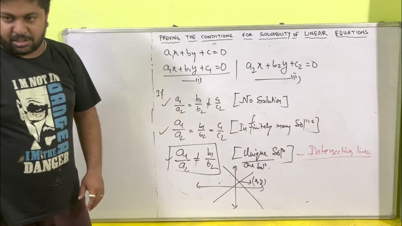 Linear equations and conditions for solvability Part 3 - YouTube