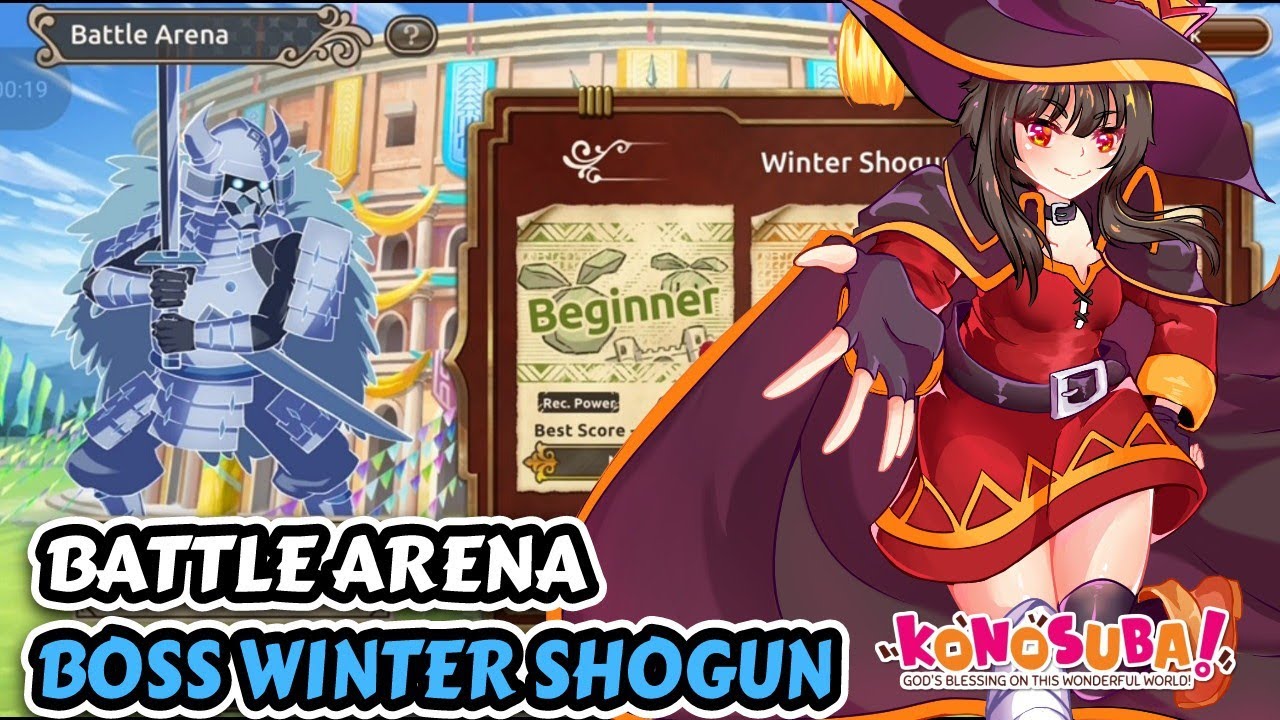 Tips Battle Arena Boss Winter Shogun Konosuba Fantastic Day's - YouTube