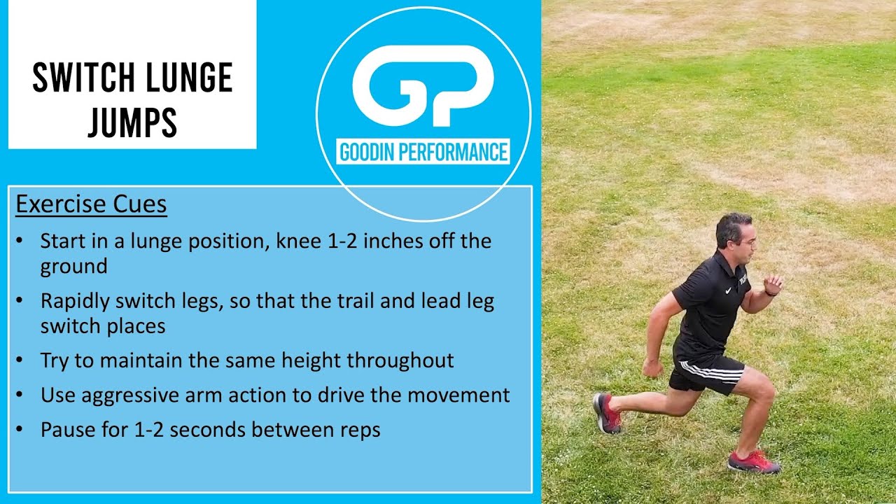 Switch Lunge Jumps: Exercise Demonstration - YouTube