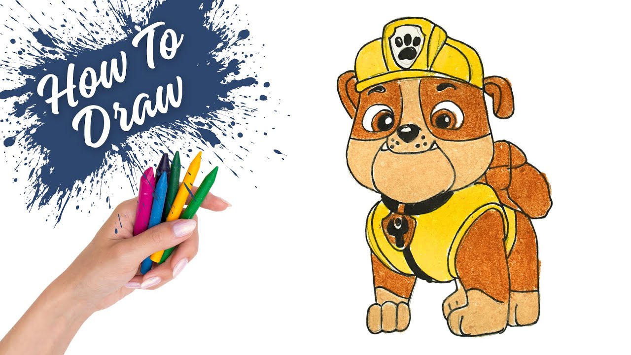 Rubble drawing - paw patrol - YouTube