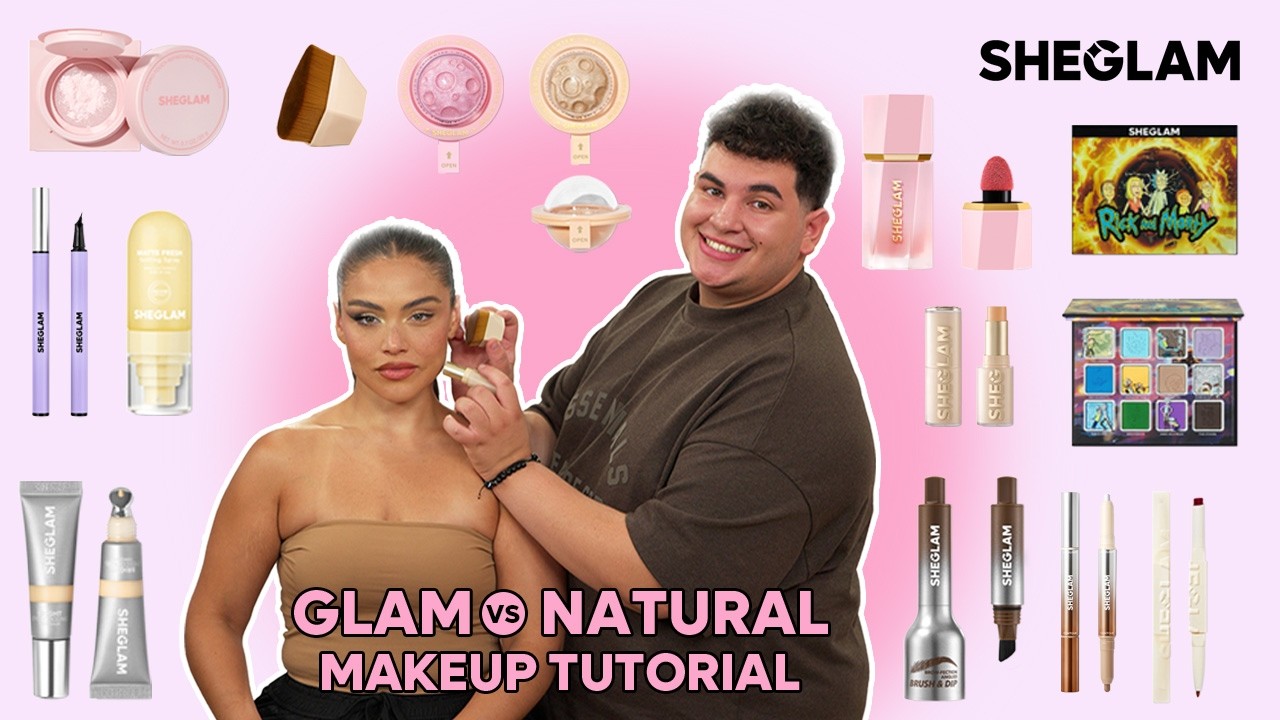 Glam vs Natural Looks: Easy Makeup Tutorial with SHEGLAM | Master Glam EP. 02 - YouTube