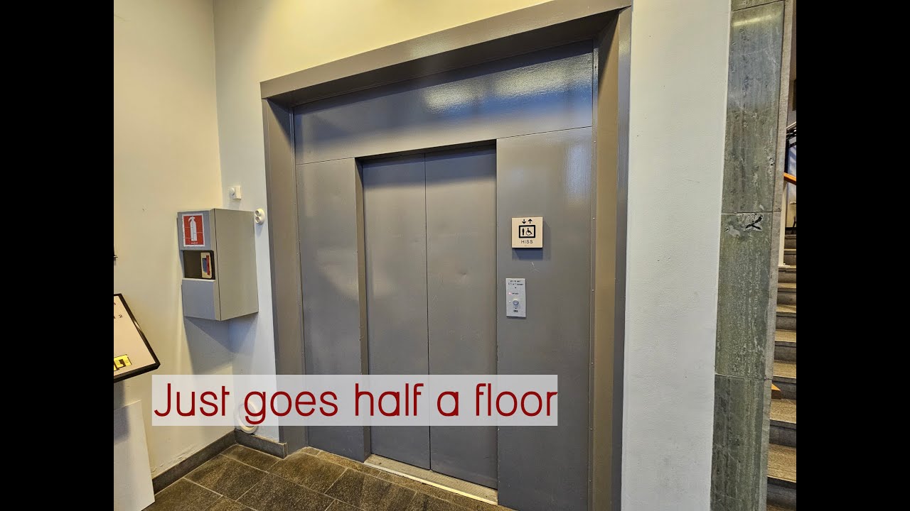 Overspec KONE elevator for half a floor - Vetenskapens hus in Luleå, Sweden - YouTube