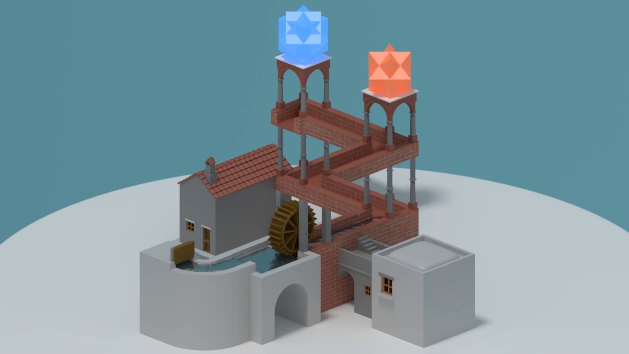 The Impossible Waterfall 💦 | 3D Animation [Blender] - YouTube