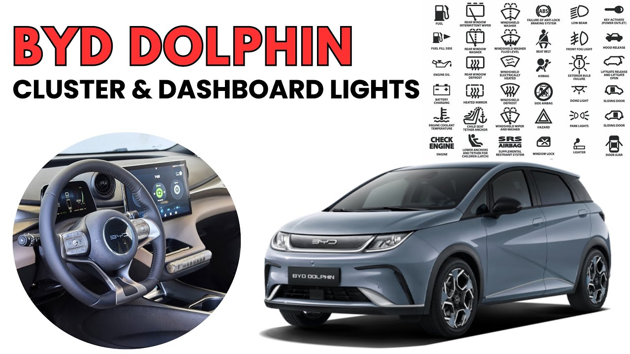 BYD DOLPHIN Cluster Display & Dashboard Warning Indicators Guide - YouTube