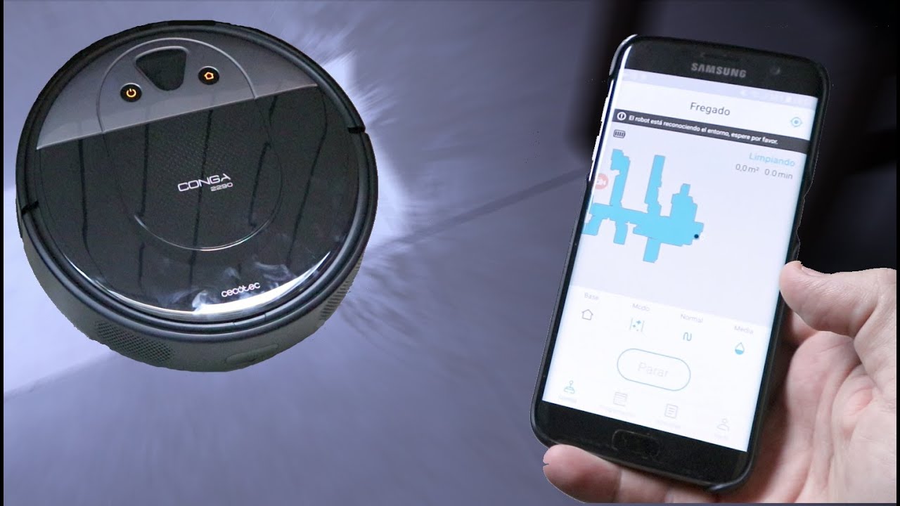 El robot aspirador/mopa con iTech Camera 360: Conga 2290 - YouTube