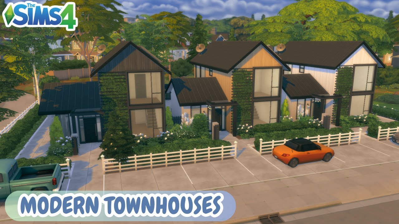 Building 3 Modern Homes on ONE lot! | Sims 4 Speed Build | - YouTube