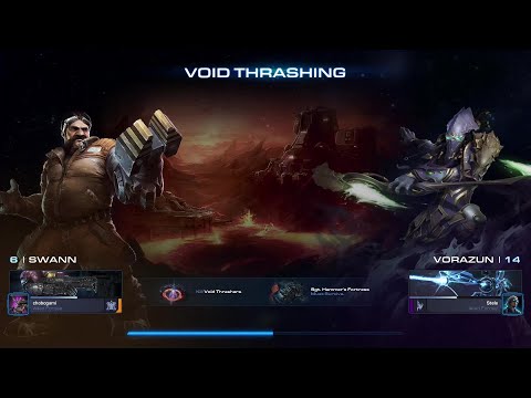 Starcraft 2 Co-Op: Thrash Swann P0 with Vora Hard lvl 6