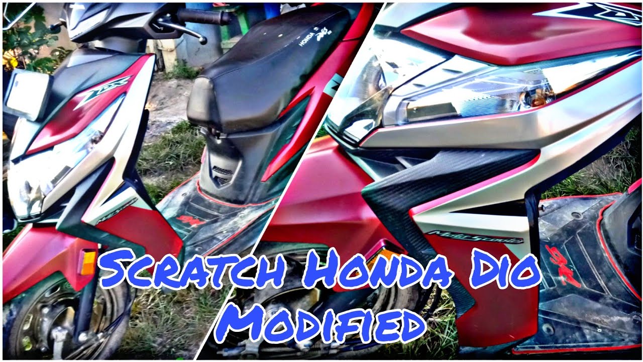 Honda Dio Body Wrapping || Honda Dio Scratch Body Modification ...