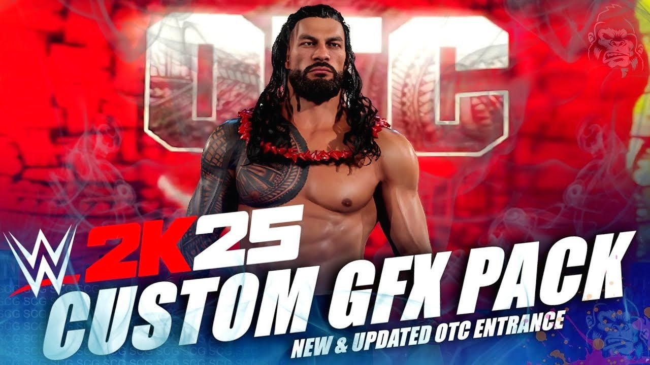 WWE 2K25 Roman Reigns Updated Entrance w/ Custom Red GFX Pack | New WWE ...