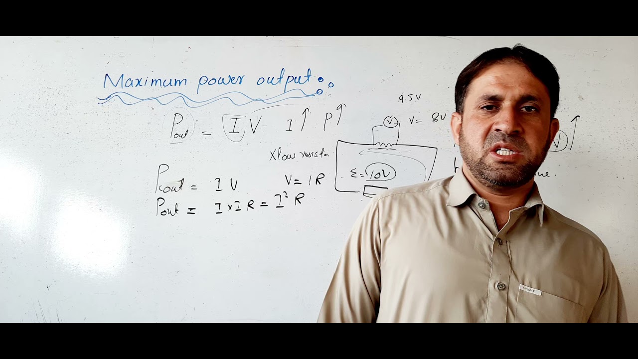 Maximum power output// physics12th - YouTube