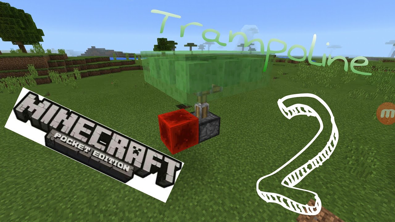 Minecraft pe: slime trampoline - YouTube