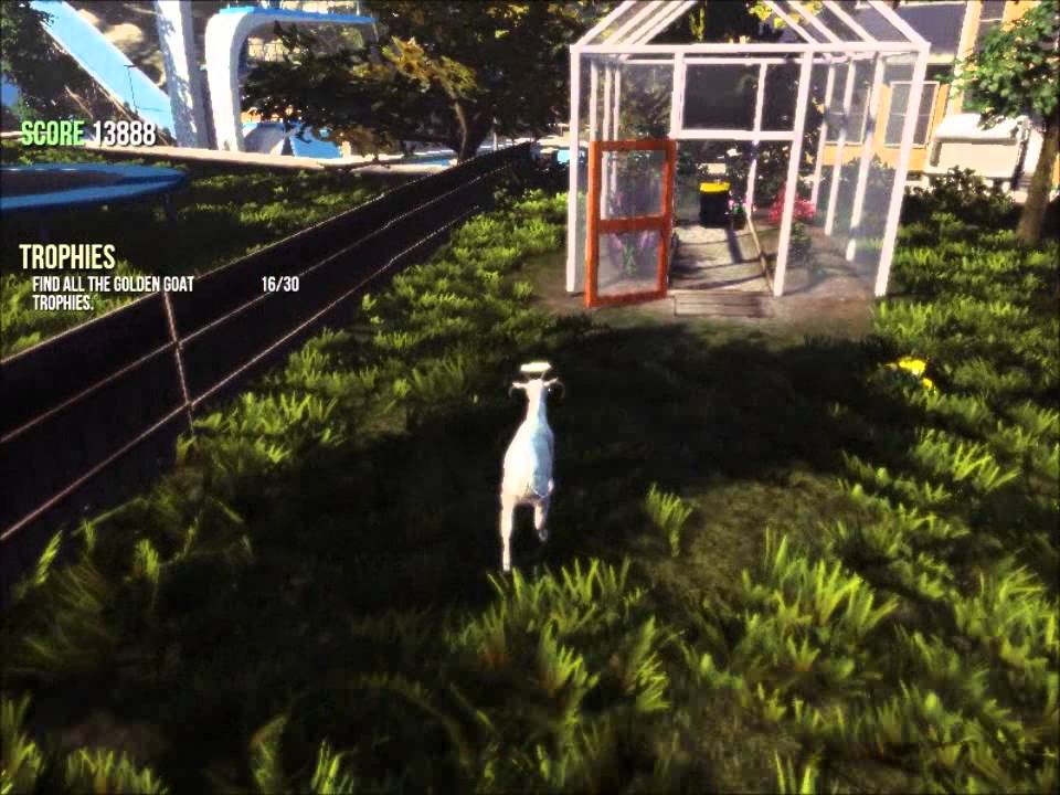 Goat Simulator - Try Hard Achievement - All 30 Golden Goat Trophies ...