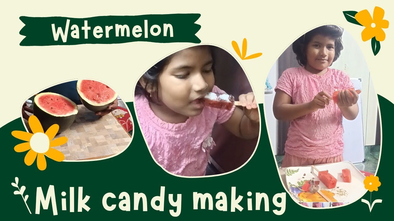 Watermelon Milk Candy Making 👌👌👌 #KrishniVlogs #candy #chocolate # ...