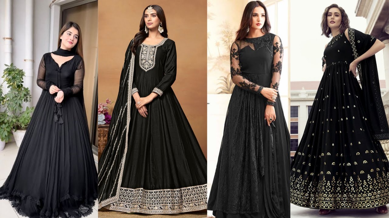 Black maxi design⚡black maxi dress design⚡New dress design 2024 photos ...