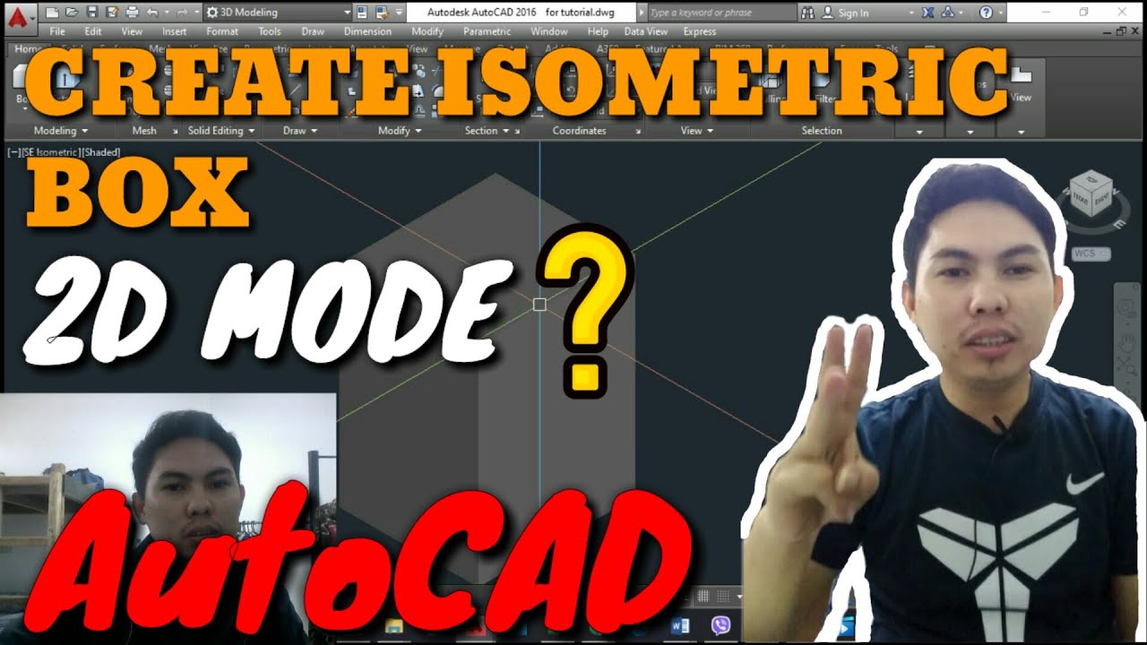 HOW TO CREATE ISOMETRIC BOX IN 2D MODE (AutoCAD Tutorials for Beginners ...