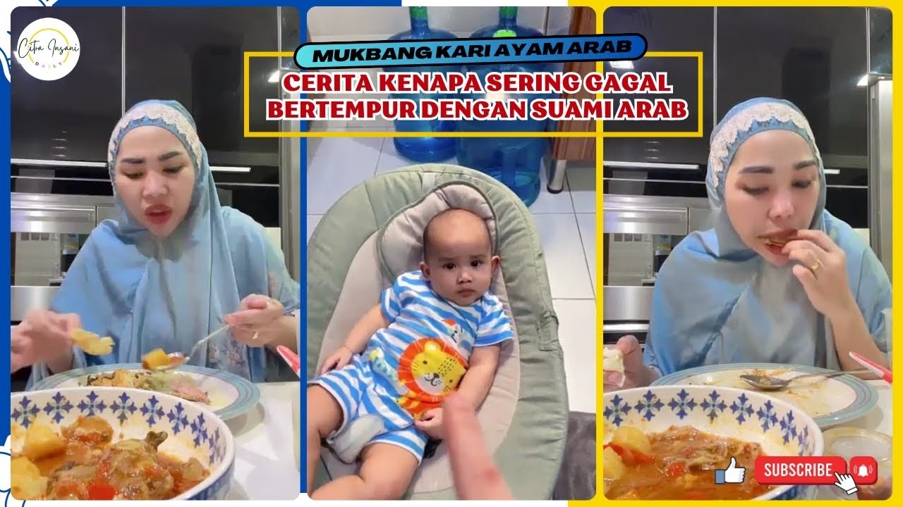 Mama Owner Mukbang Kari Ayam Arab 1 Ekor, Baby Asaad Ketawa Liat Akting ...