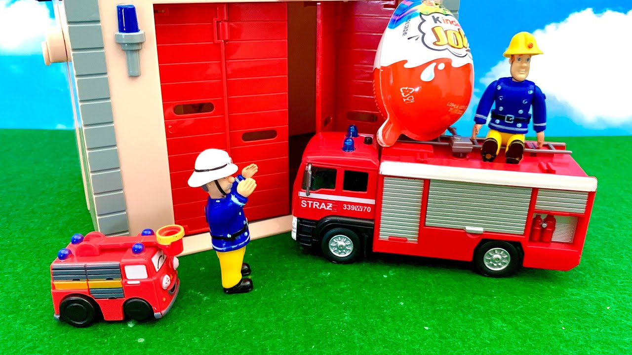 Fireman Sam 🚒 Fun for Kids with Kinder Joy ☺️ Surprise Egg - YouTube