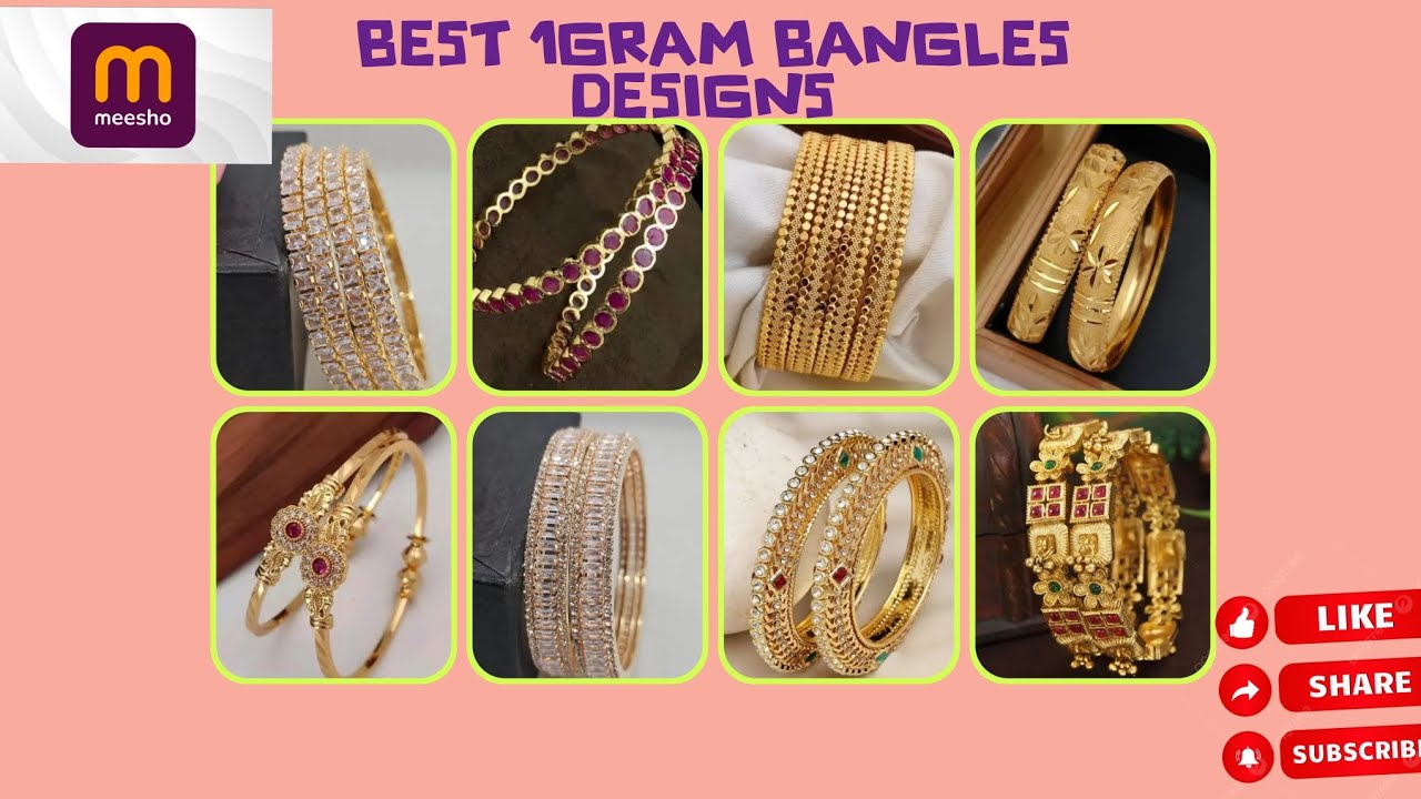 🥰 Gold Bangles From Meesho / New Bangles Designs 🤗 / #meesho #bangles ...