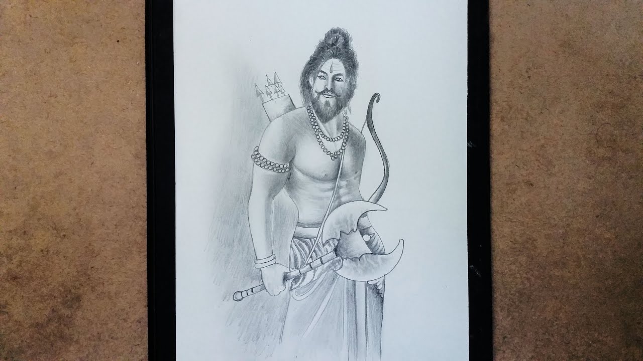 Lord Parshuram Drawing || How to draw Lord Parshuram - YouTube