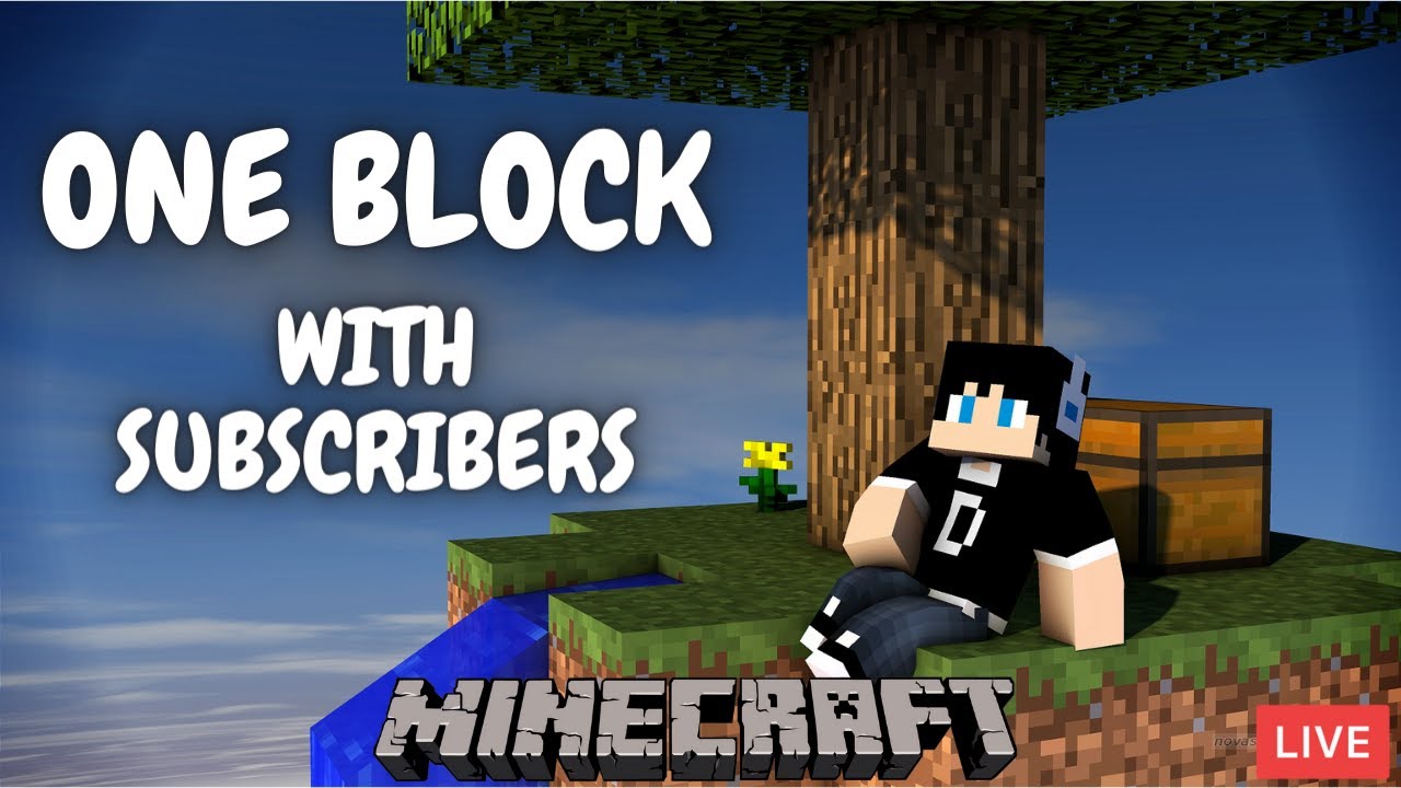 ONE BLOCK WITH SUBSCRIBERS ️ | MINECRAFT 24x7 Server launch Sunday 🥰 ...