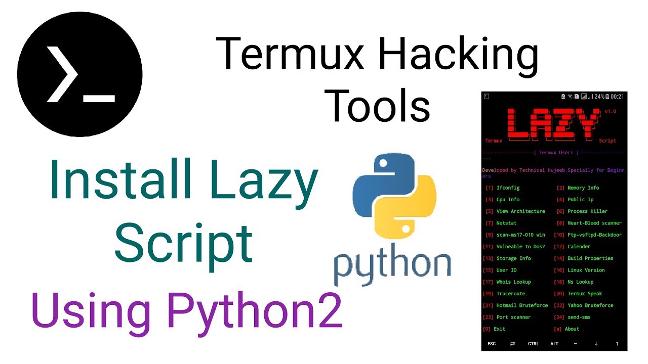 Best Termux-LazyScript Hacking Tools In Any Android PYTHON - YouTube