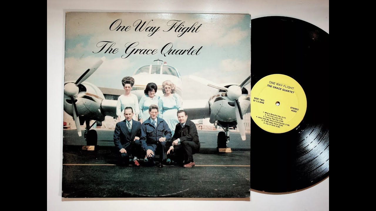 The Grace Quartet One Way Flight Gospel Christian Vinyl LP Record Full ...