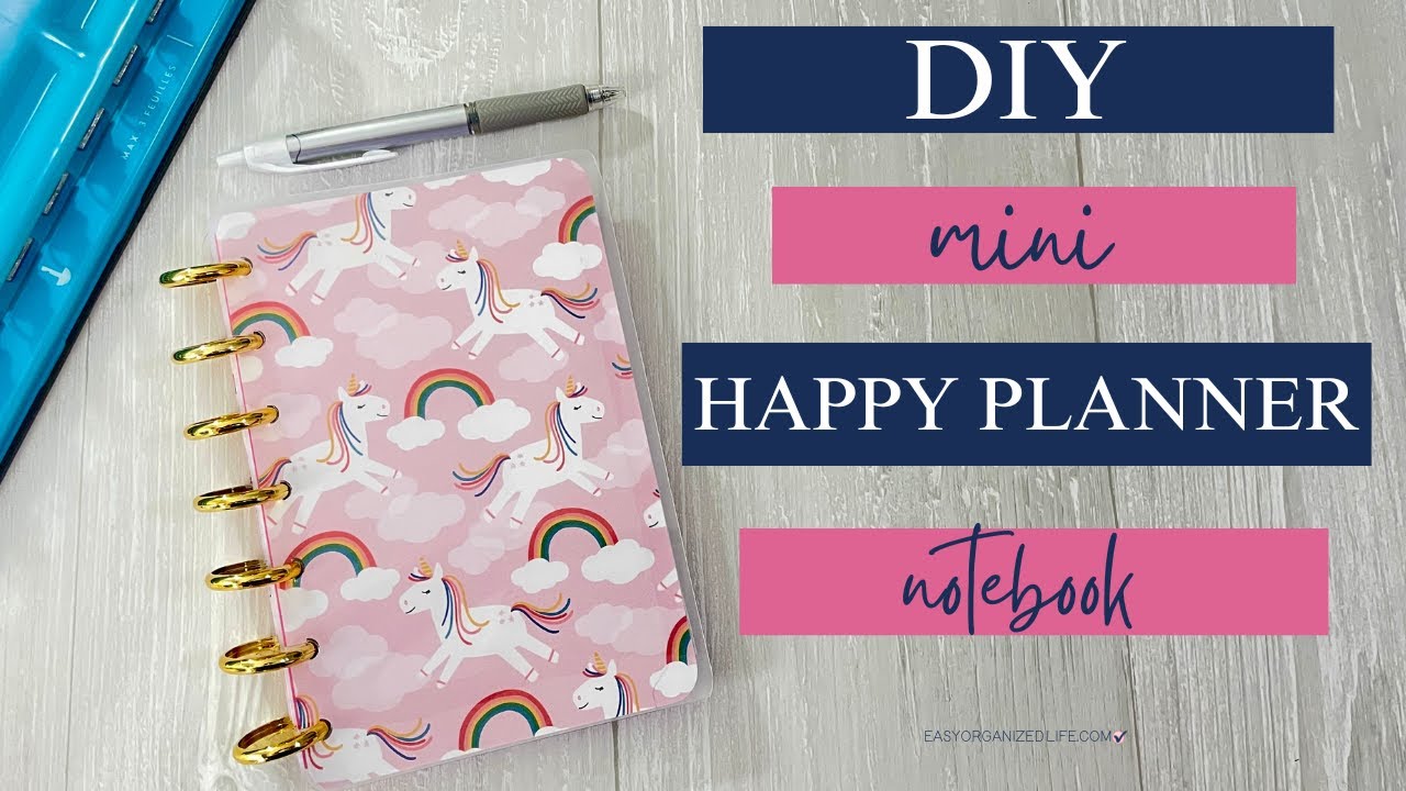 How to Make A Mini Happy Planner Notebook | Discbound Planner Setup ...