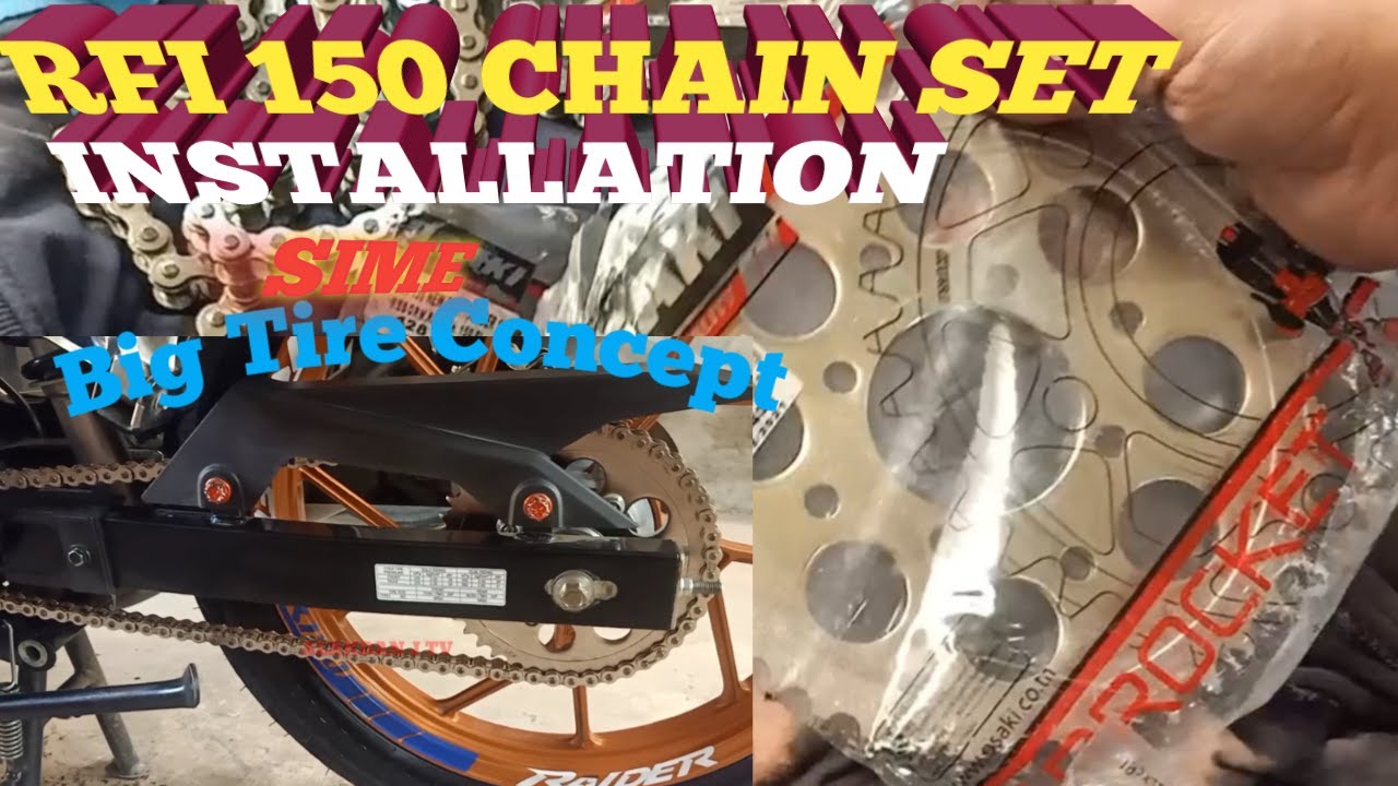 INSTALLATION CHAIN SET RAIDER FI 150 - YouTube