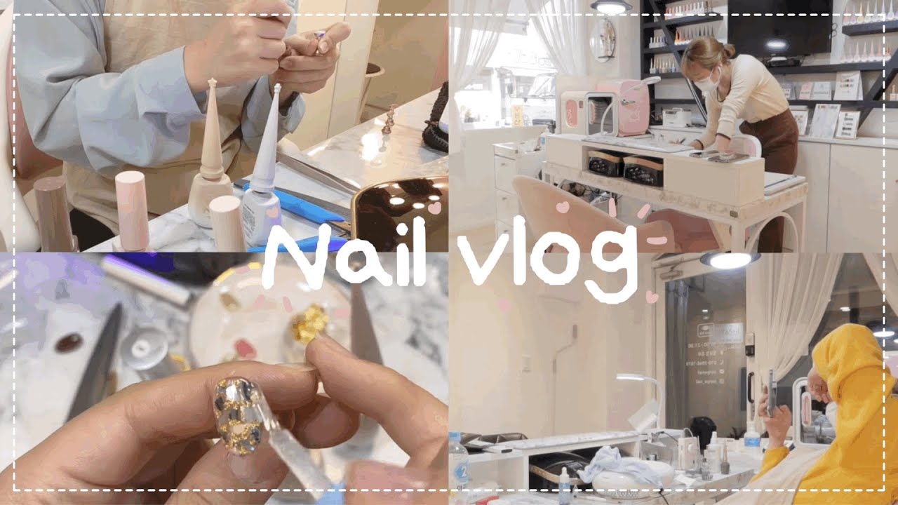 Nail Vlog 네일리스트 브이로그 네일샵 브이로그 23살 네일리스트 일상브이로그 1인샵 브이로그 이달의 아트 준비