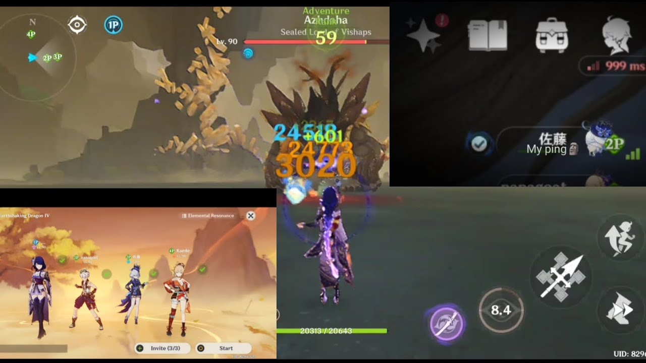 This is how it feel like playing genshin impact at 999ms ping - YouTube