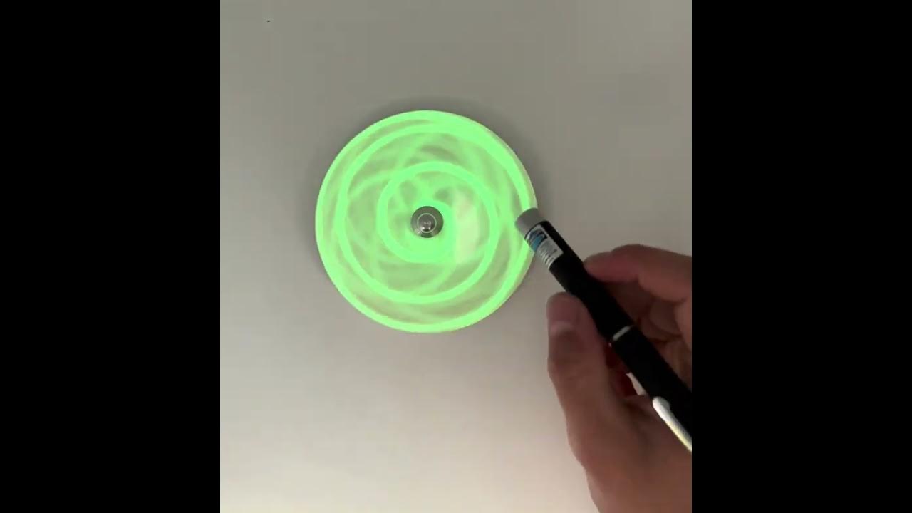PhoTOP - phosphoreszierender Kreisel - mit UV-Licht Stift - YouTube