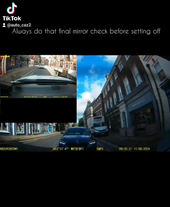 The importance of checking your mirrors before moving away at traffic ...